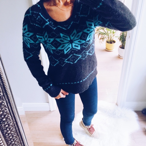 Eddie Bauer | Sweaters | Eddie Bauer Rabbit Hair Blend Fair Isle ...